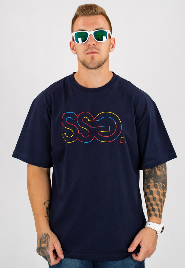 T-shirt SSG Outline Colors granatowy