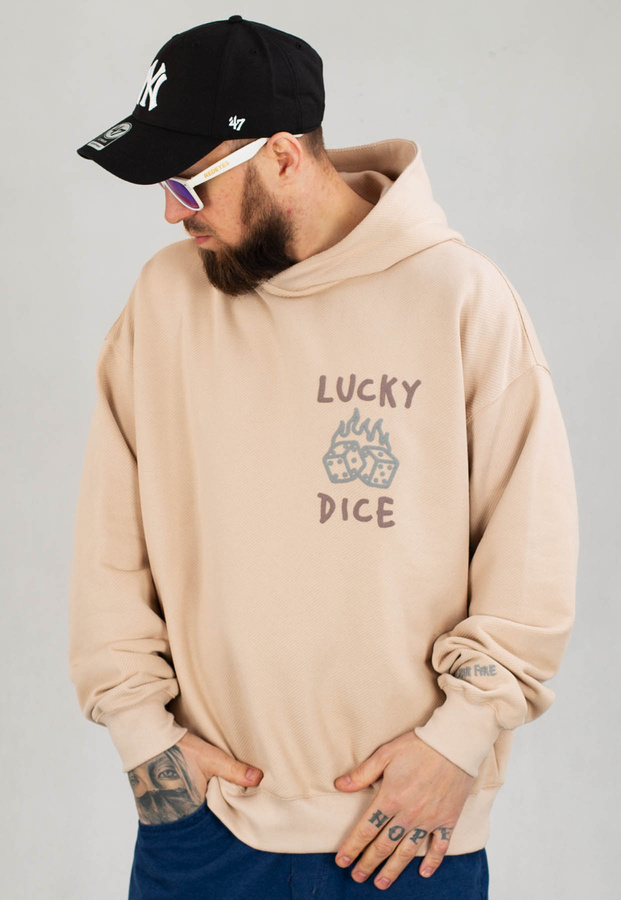 Bluza Lucky Dice Simple Dice beżowa - MEMBRANA.PL