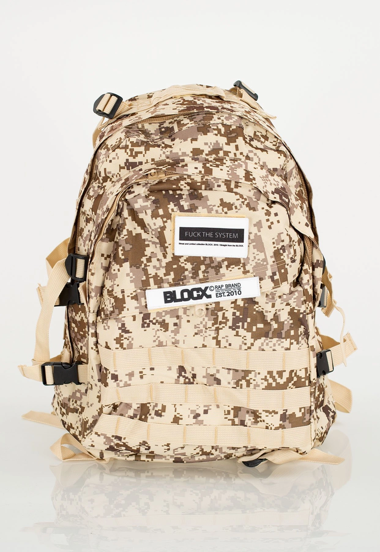 Plecak Blocx Pixel Moro beżowy - MEMBRANA.PL