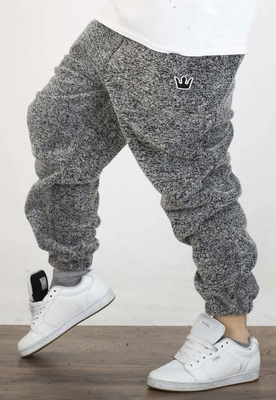 Dresy Jigga Wear Teddy Simple Crown szare - MEMBRANA.PL