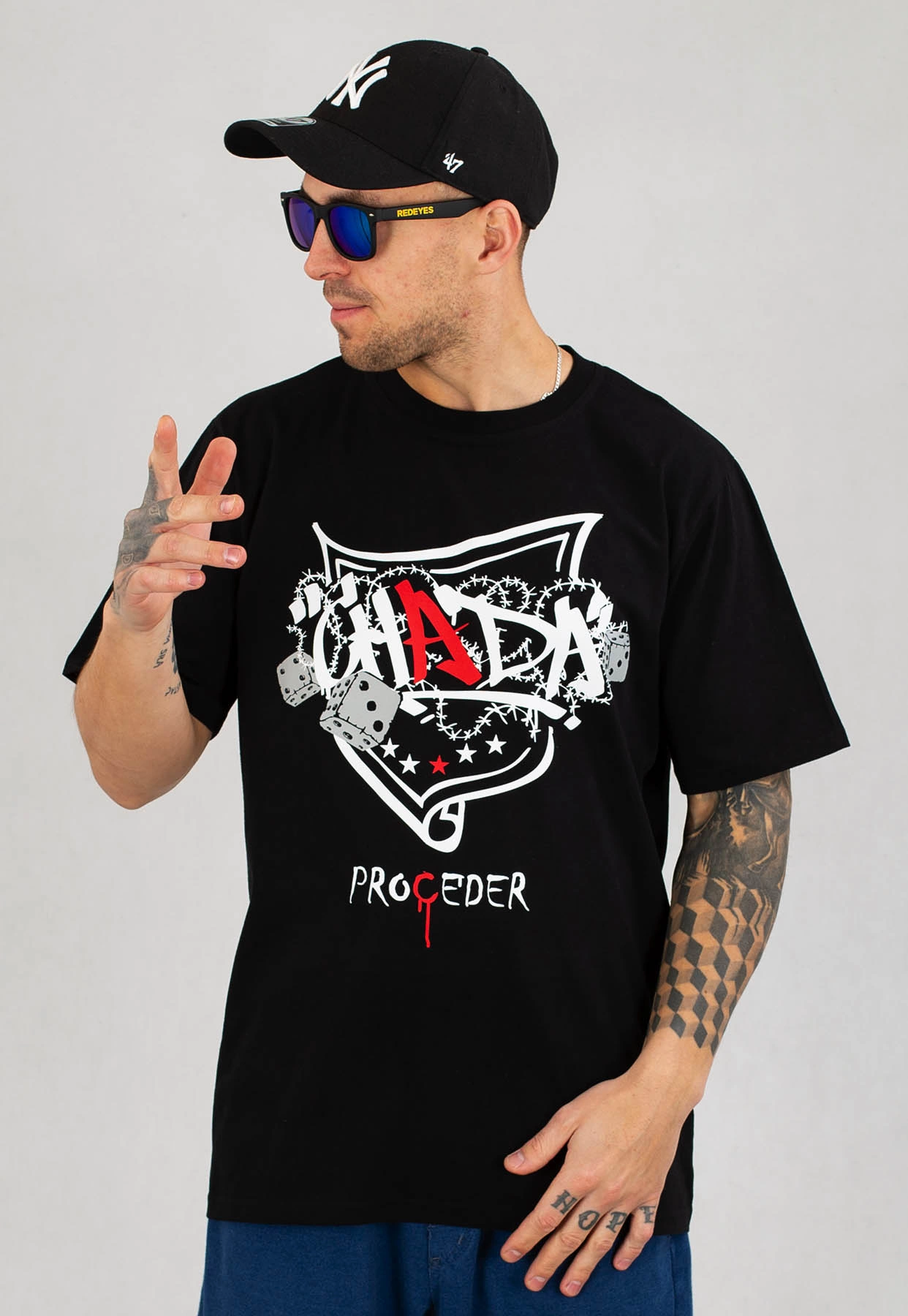 T-shirt Chada Proceder Chada Herb Classic czarny - MEMBRANA.PL