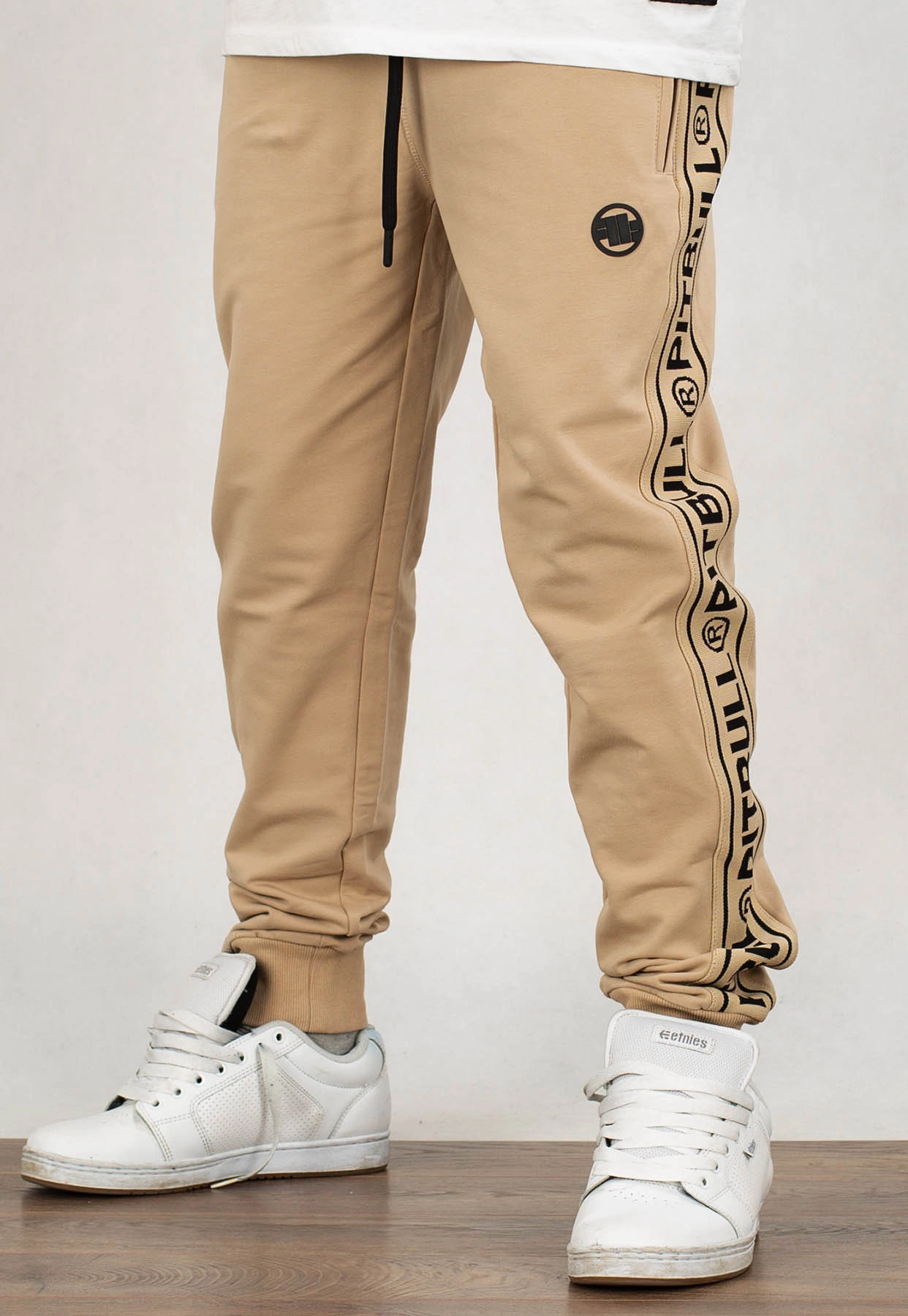 Dresy Pit Bull French Terry Byron beżowe - MEMBRANA.PL