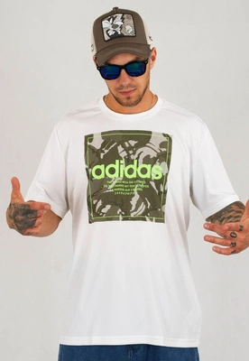 T-shirt Adidas M Camo Box Tee GD5875 biały - MEMBRANA.PL