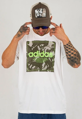 T-shirt Adidas M Camo Box Tee GD5875 biały - MEMBRANA.PL