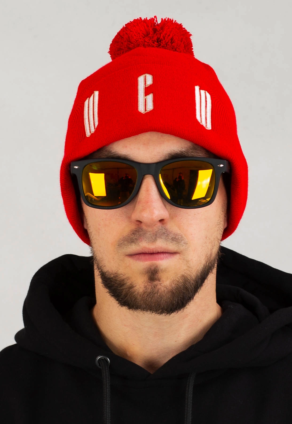 Czapka Zimowa Chada WGW z Odpinanym Pomponem czerwona - MEMBRANA.PL