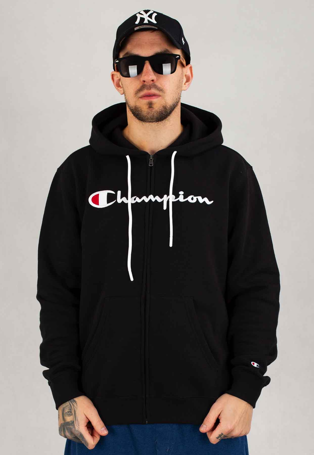 Bluza Champion Z Kapturem Zip 219205 czarna - MEMBRANA.PL