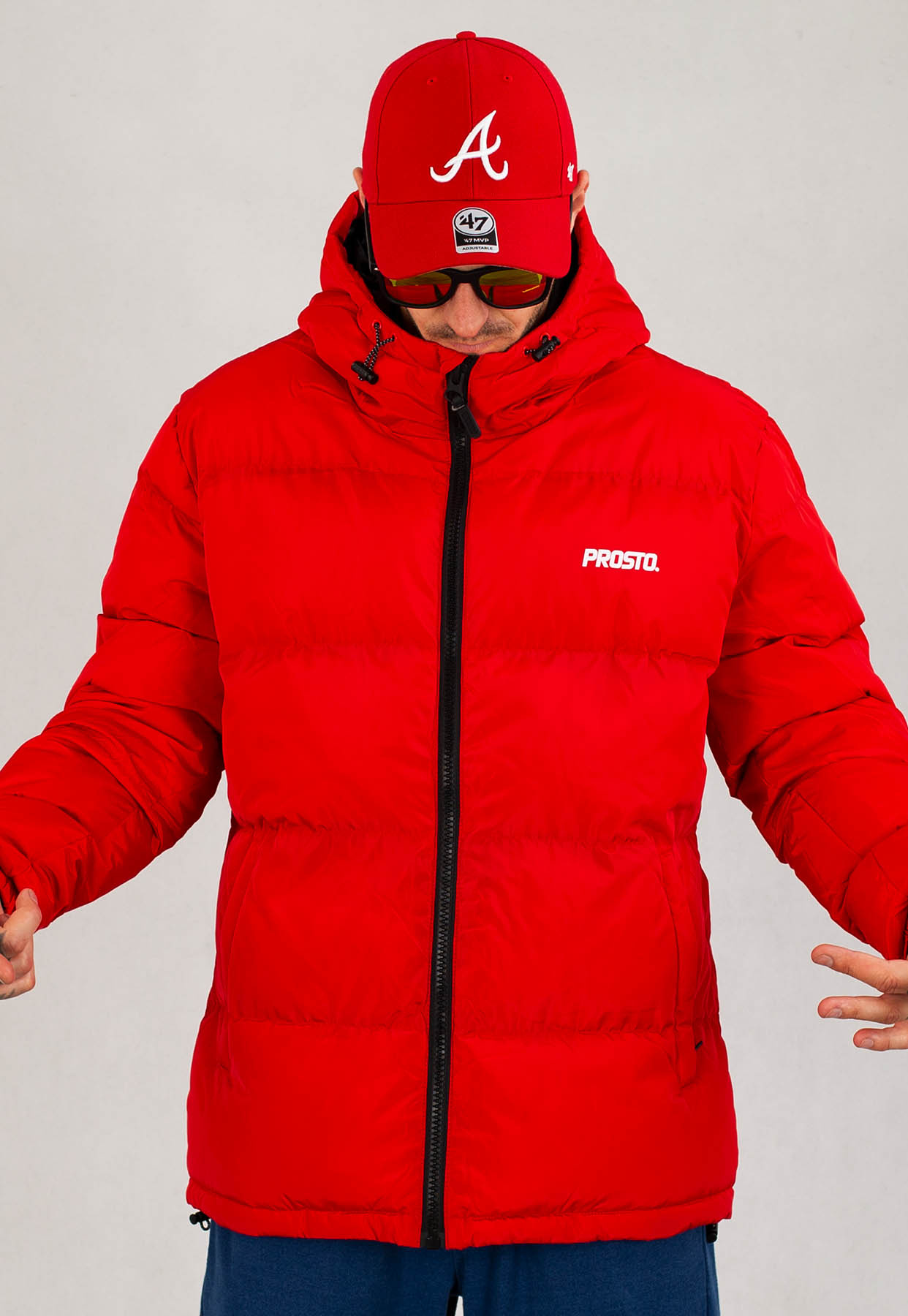 Kurtka Prosto Winter Adament 2022 czerwona - MEMBRANA.PL