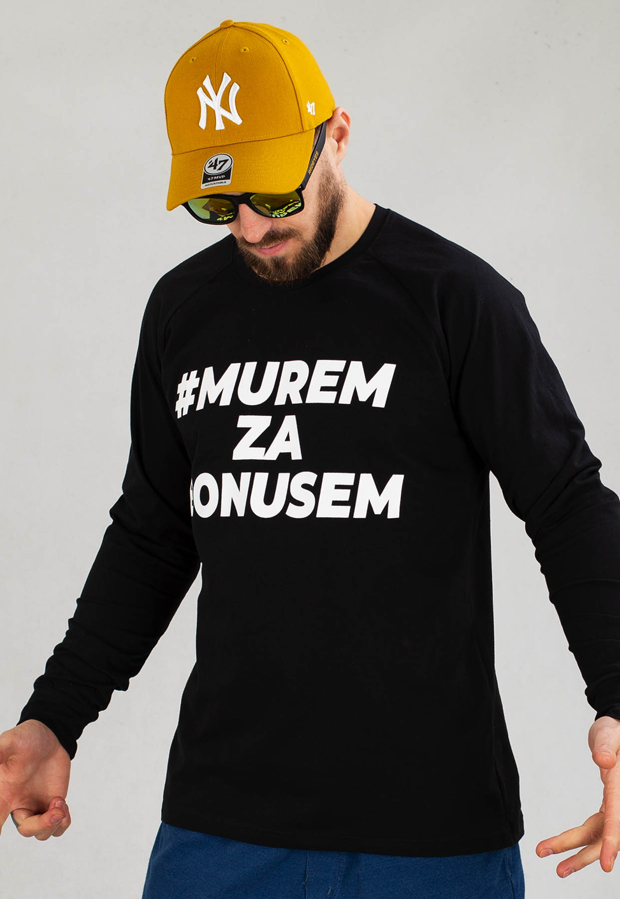 Longsleeve Ciemna Strefa Murem Za Bonusem czarny - MEMBRANA.PL